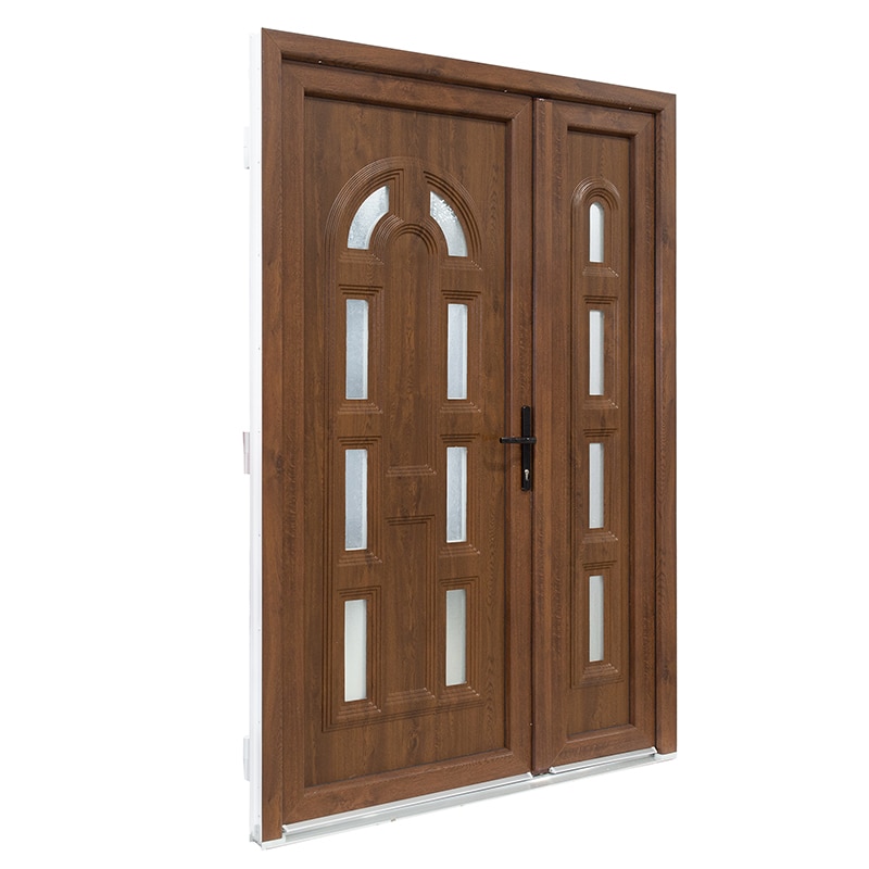 Usa intrare PVC Magnolia dubla, 1400x2050, deschidere dreapta privit ...