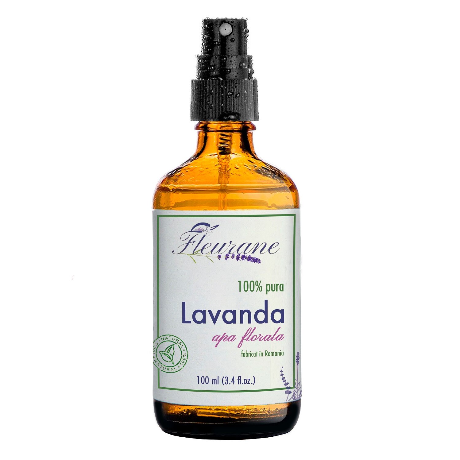 Apa de lavanda, Fleurane, pura si naturala, hidrolat, 100 ml - eMAG.ro