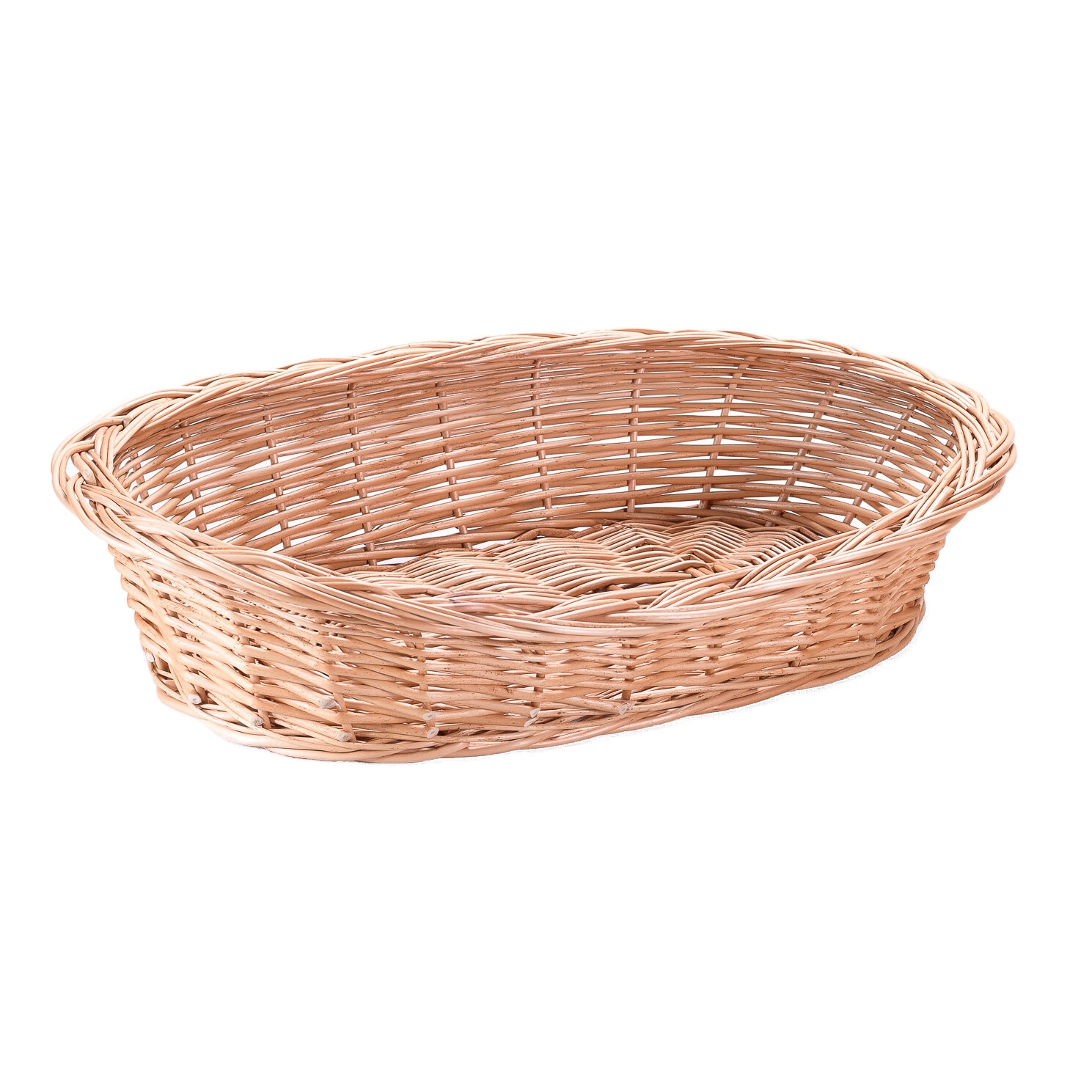 Cosulet natural pentru caini si pisici, wiklinowy-swiat, perna maro cu ...