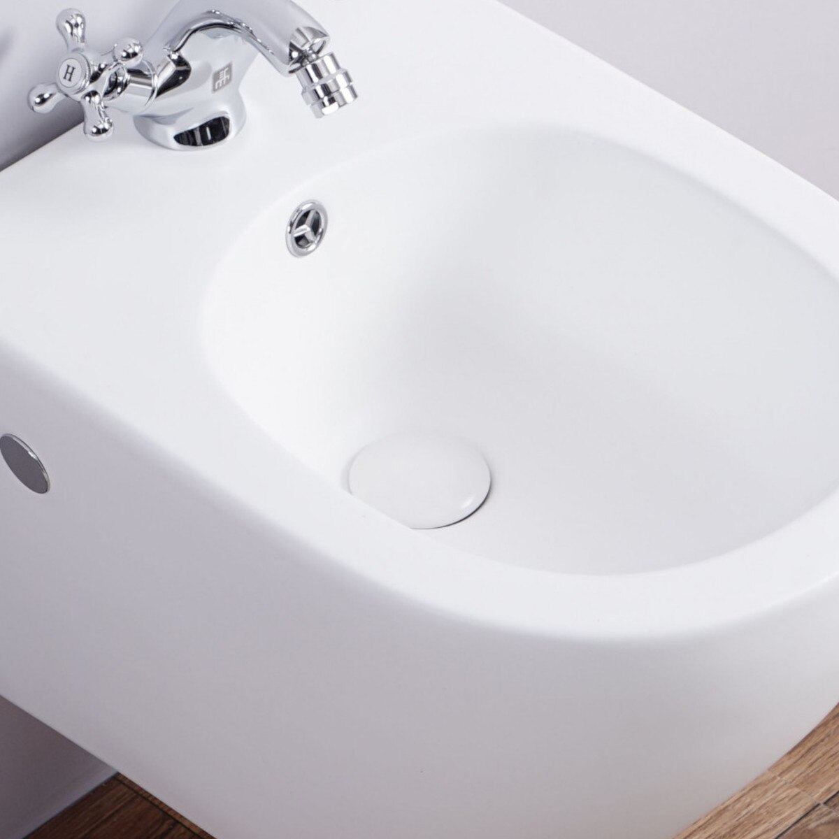 Vas bideu Ego-Dahlia,Alb Mat, montaj suspendat, ceramica sanitara alba ...