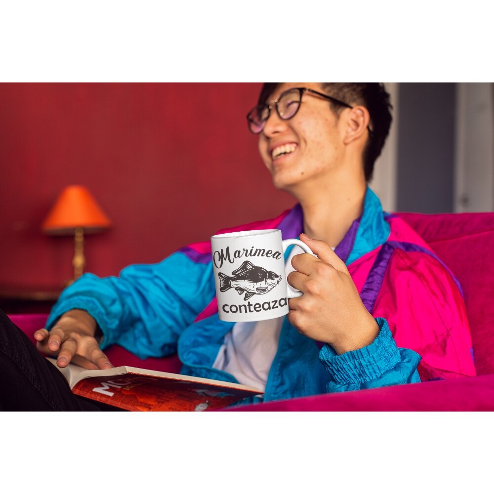 Cana cadou amuzanta pentru pescari, Priti Global, 300ml - eMAG.ro