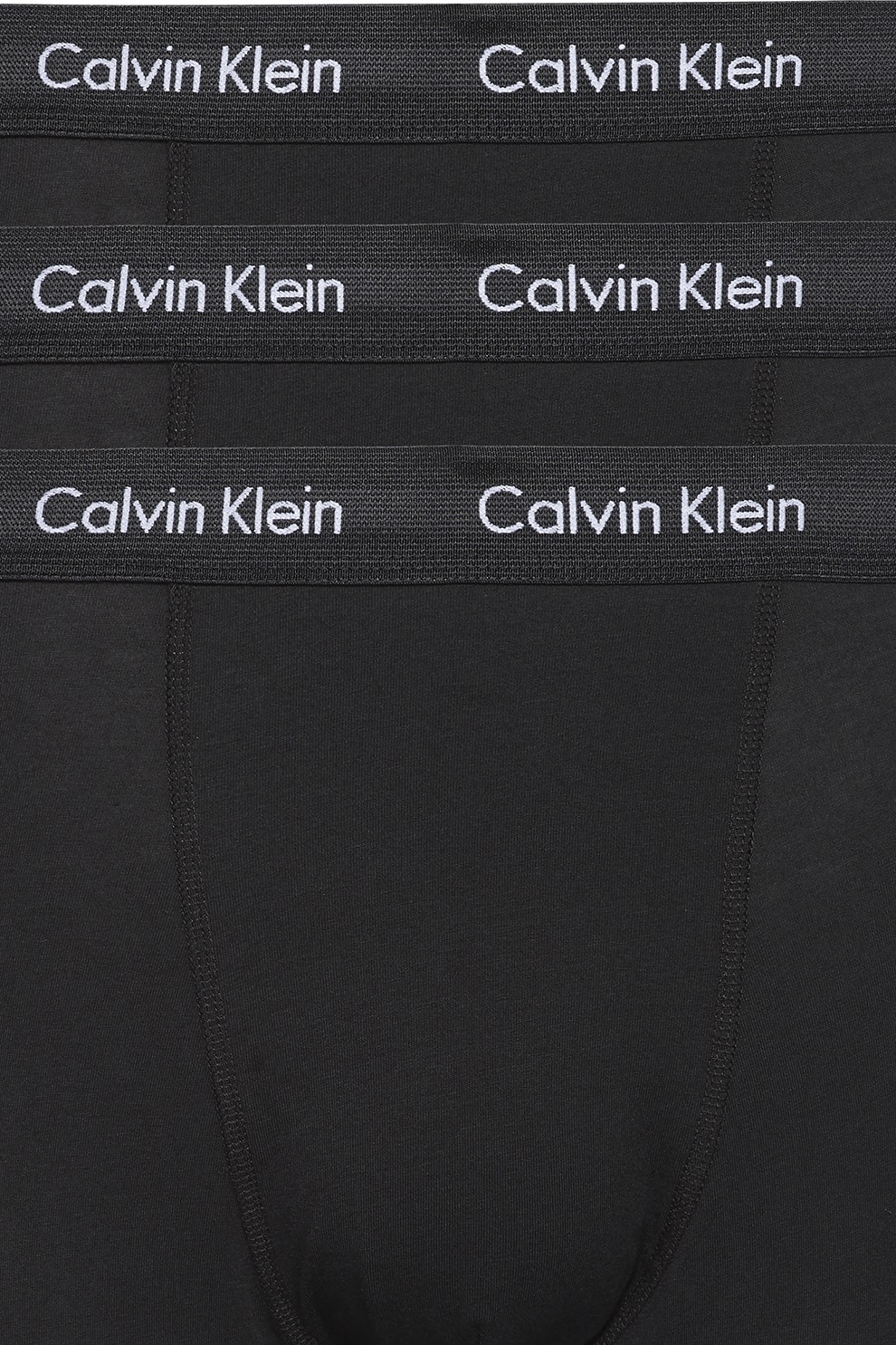 CALVIN KLEIN, Боксерки с лого на талията - 3 чифта, Черен, M - eMAG.bg