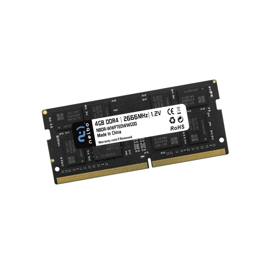 Памет за лаптоп Nelbo Ram памет 4 Gb Sodimm Ddr4 2666 Mhz Черен Emag Bg