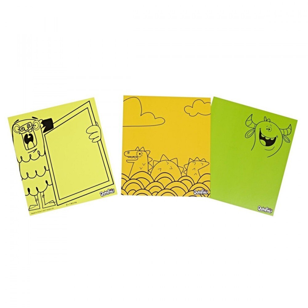 Sabloane plastic, DohVinci, Monster ,3 bucati, 19x22 cm - eMAG.ro