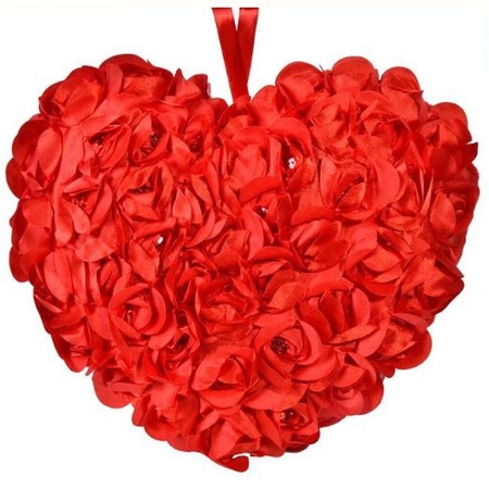 Perna inima cu flori rosii 25 cm - eMAG.ro