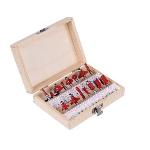 Freze lemn profilate, tija 6.35 mm, set 15 piese - eMAG.ro