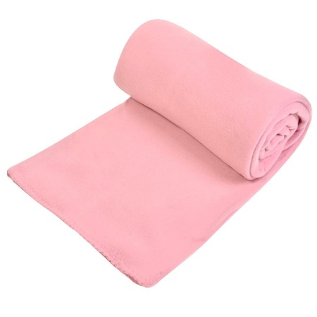 Patura roz fleece, 150 x 220 cm - eMAG.ro