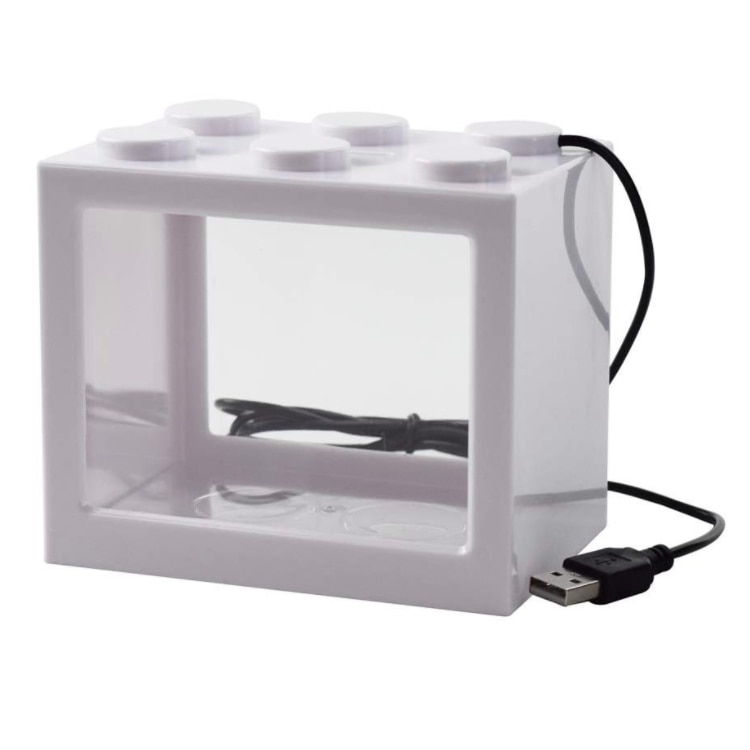 Acvariu mini din plastic, pentru pesti betta culoare alb - eMAG.ro