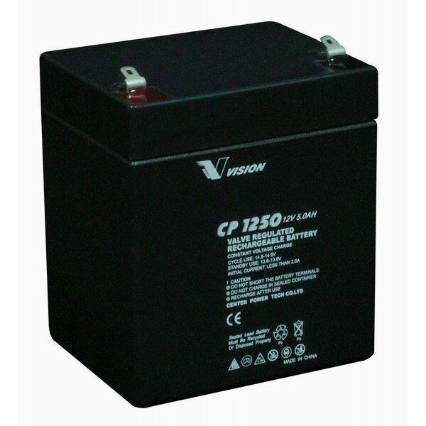 Оловна акумулаторнa батерия VISION CP1250 F2 - 12V 5Ah - eMAG.bg
