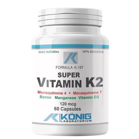 Vitamin K2 120 mcg, 60 caps, Konig Laboratorium, osteoporoza, ateroscleroza - eMAG.ro