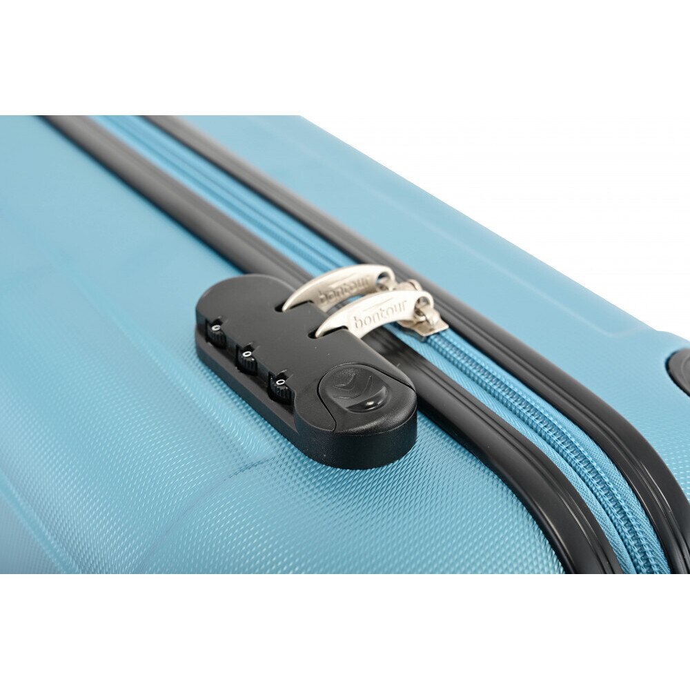 Valiza cu 4 roti, Bontour, ABS, 55 x 40 x 20 cm, Aqua Blue - eMAG.ro