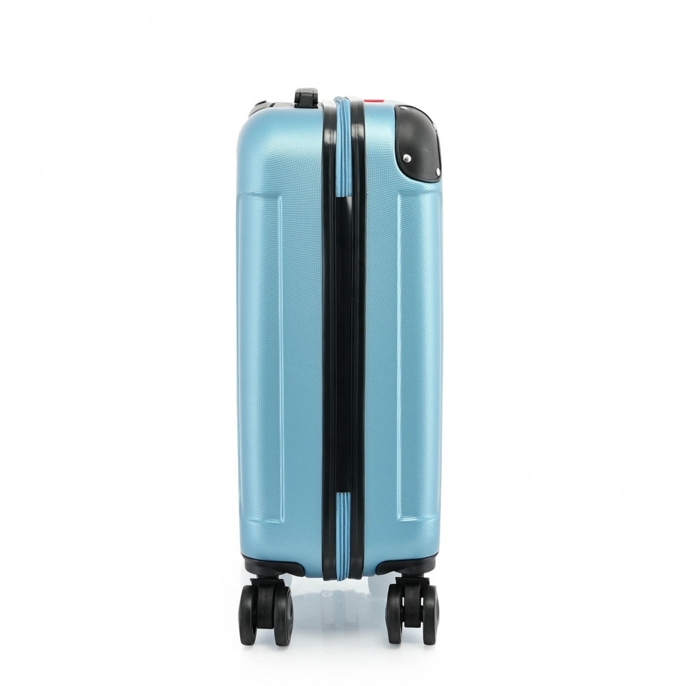 Valiza cu 4 roti, Bontour, ABS, 55 x 40 x 20 cm, Aqua Blue - eMAG.ro