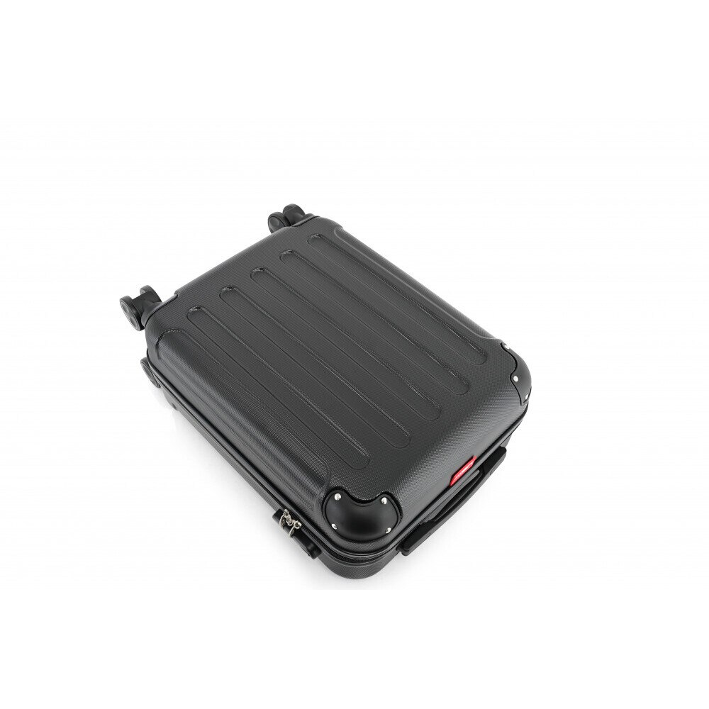 Valiza cu 4 roti, Bontour, ABS, 55 x 40 x 20 cm, Negru - eMAG.ro