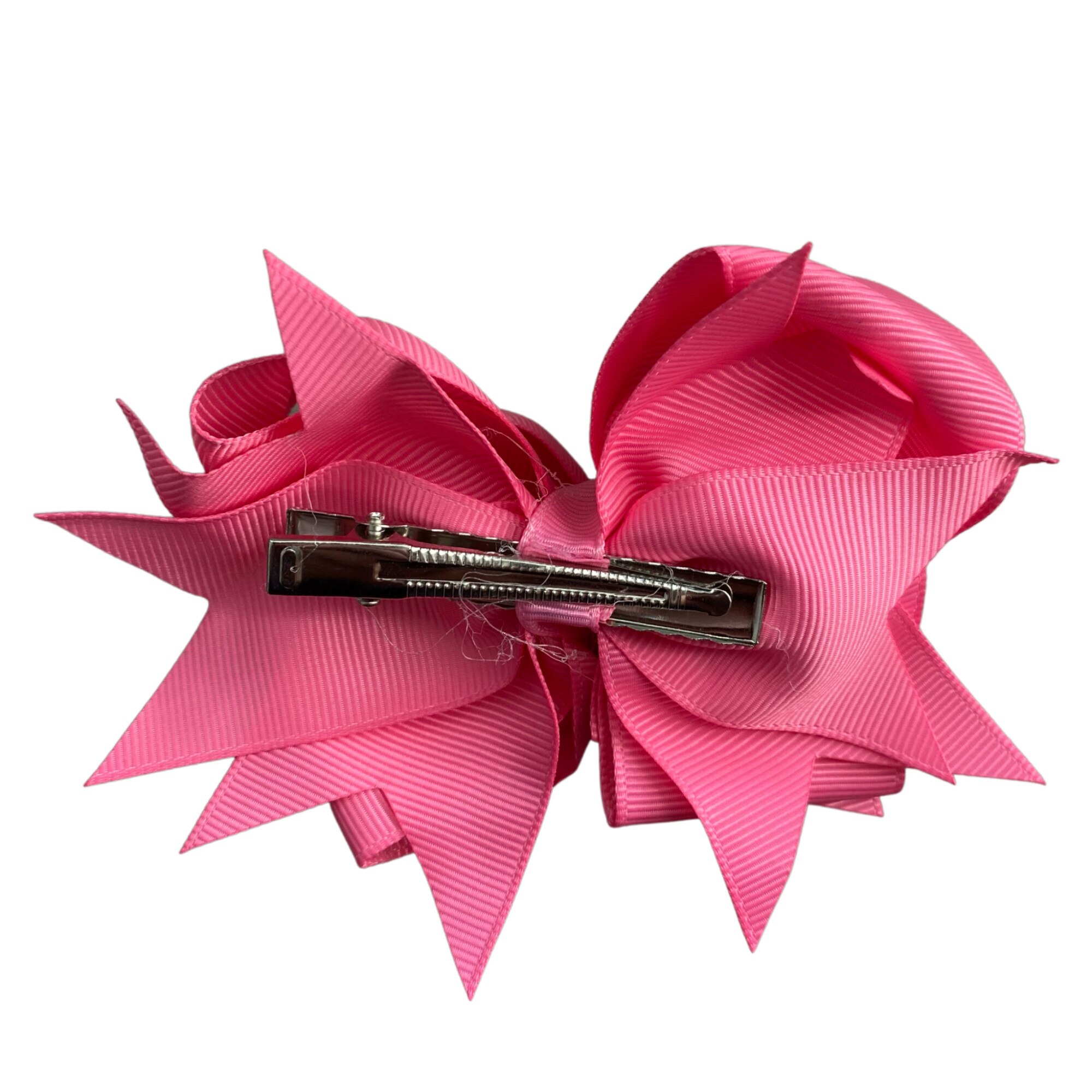 Clama de par pentru fete, cu funda multistrat, 12.7 cm, roz bombon ...