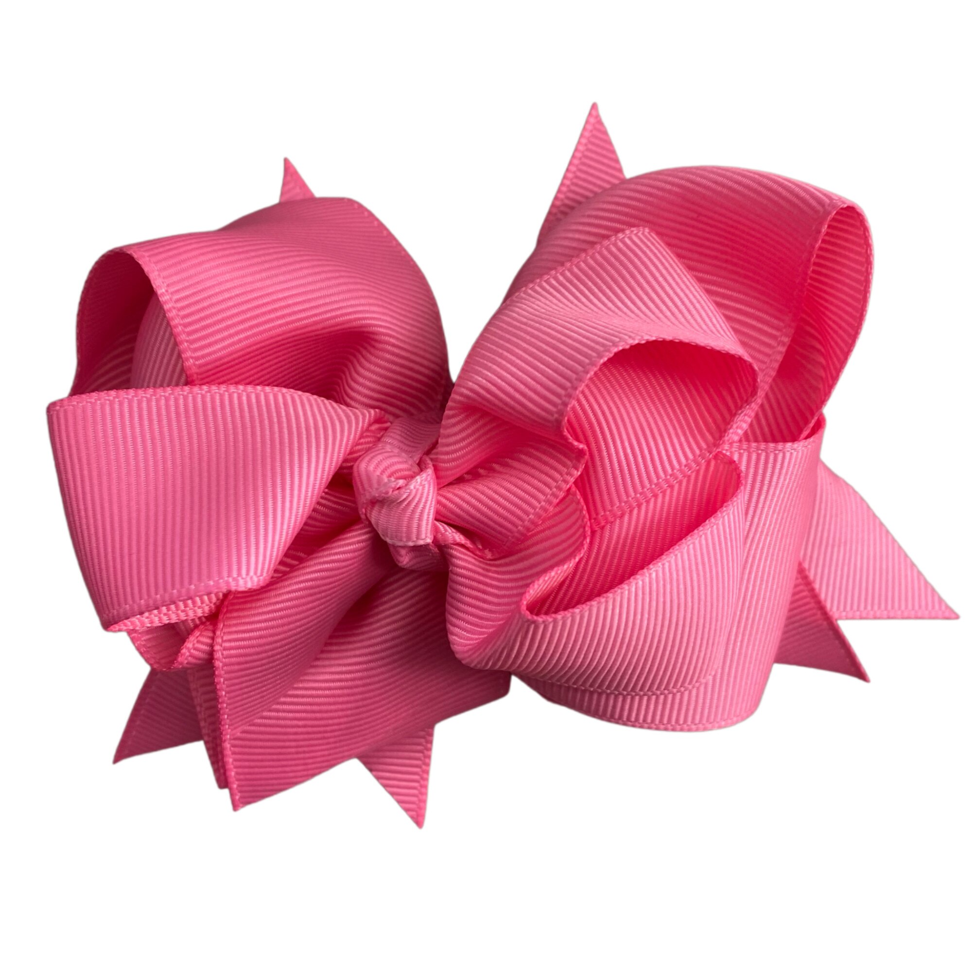 Clama de par pentru fete, cu funda multistrat, 12.7 cm, roz bombon ...