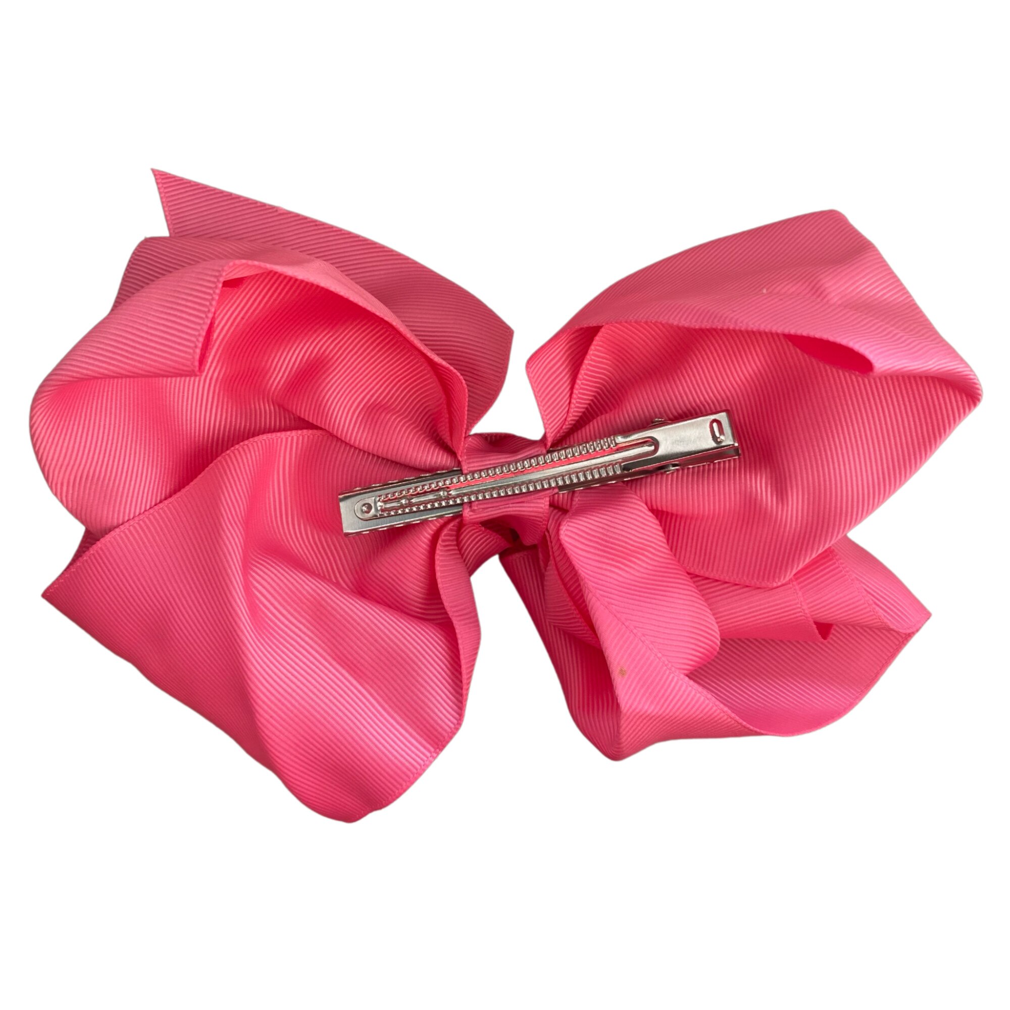 Clama de par pentru fete, cu funda supradimensionata, 20 cm, roz bombon ...