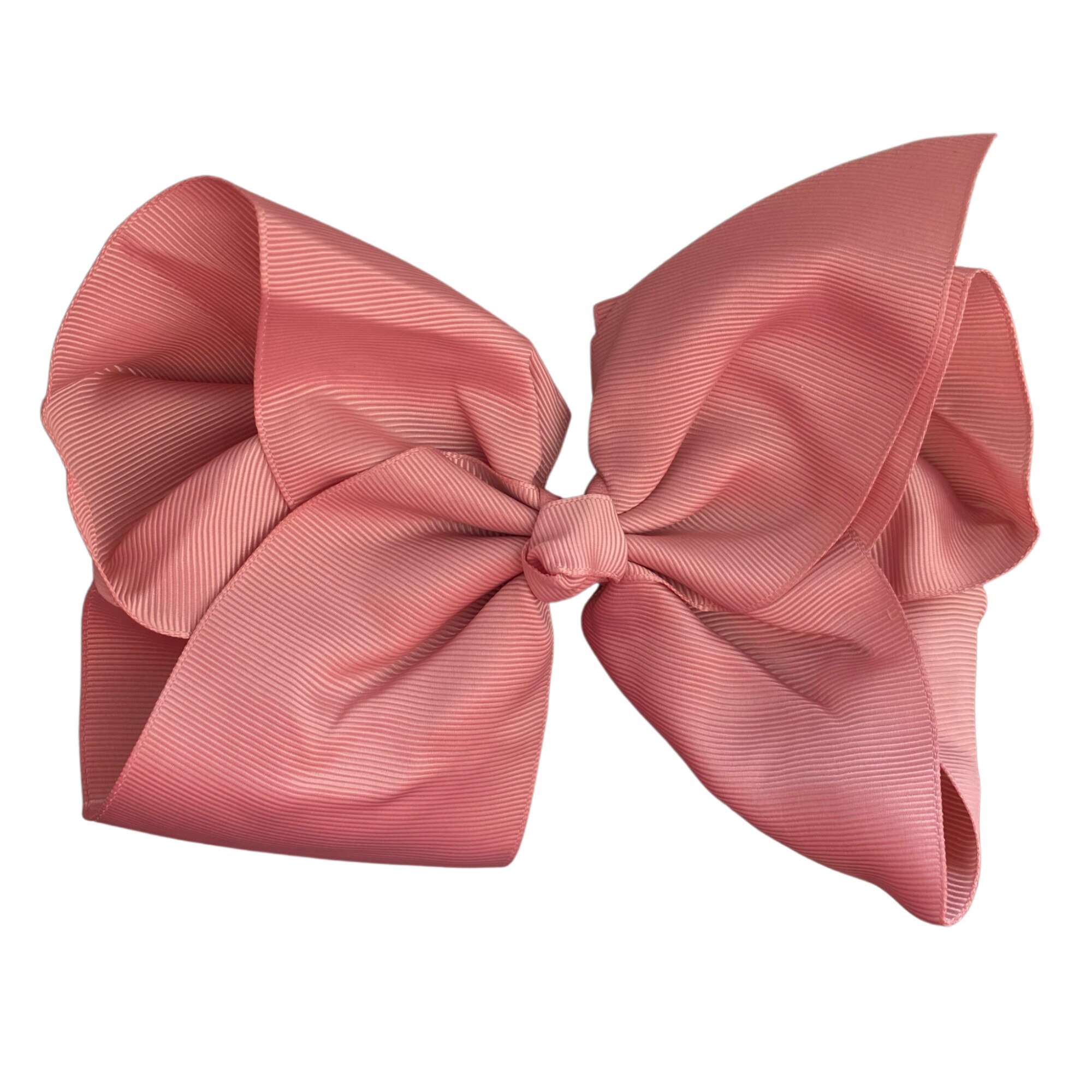 Clama de par pentru fete, cu funda supradimensionata, 20 cm, roz pudrat ...