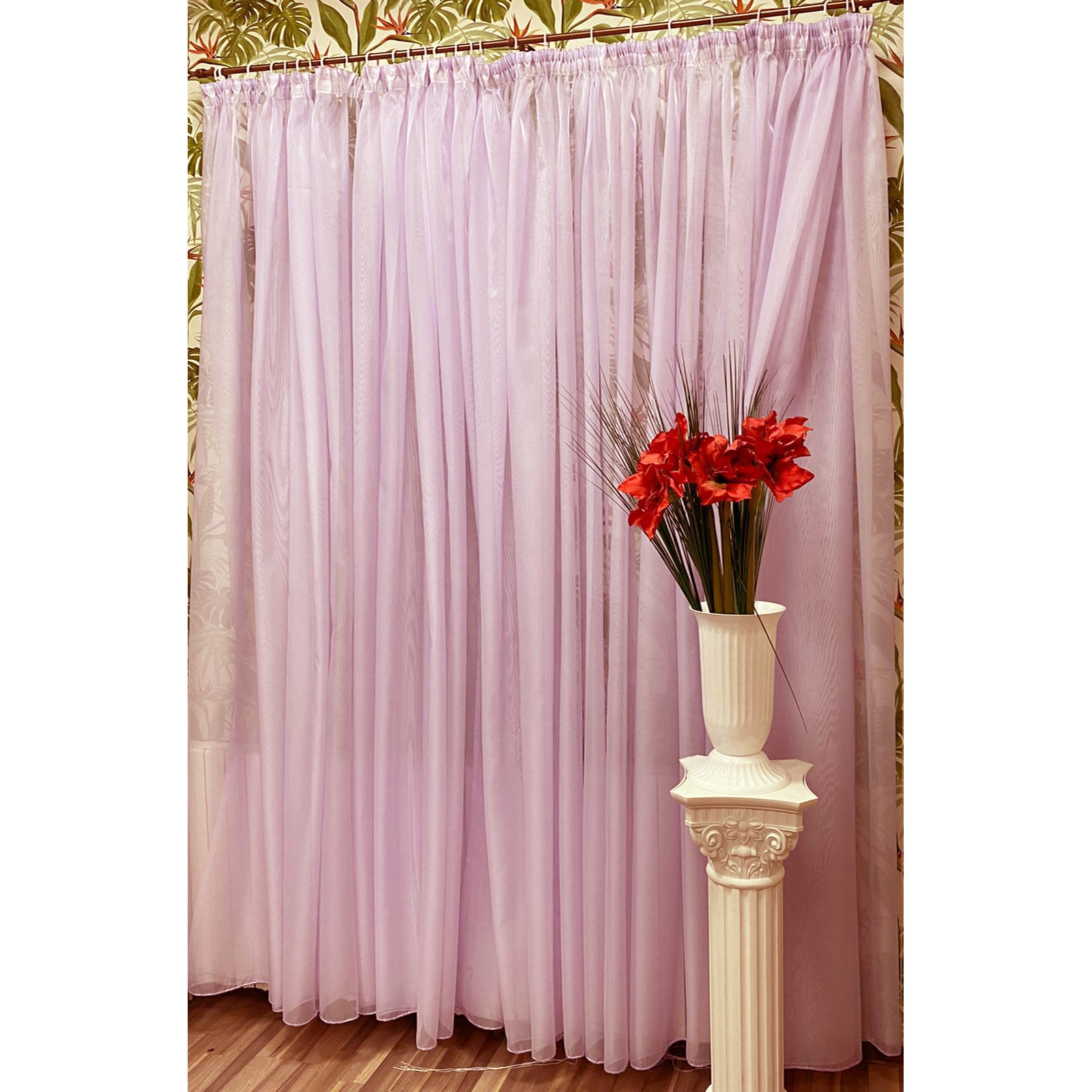 Perdea voal "Crep Touch" lila lavender 800x245cm, cu rejansa by Liz ...