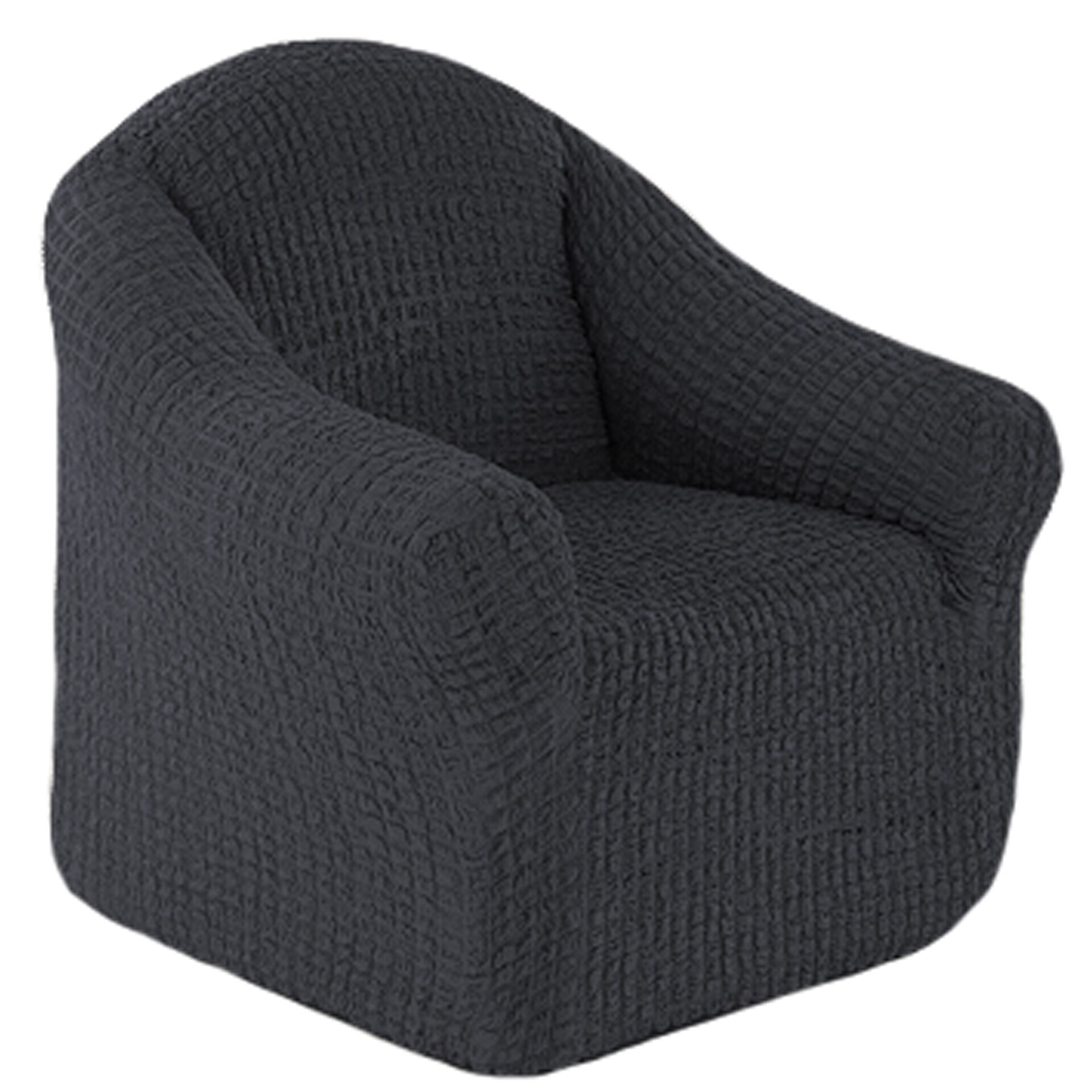 Husa fotoliu elastica, din material creponat, culoare cenusiu - eMAG.ro