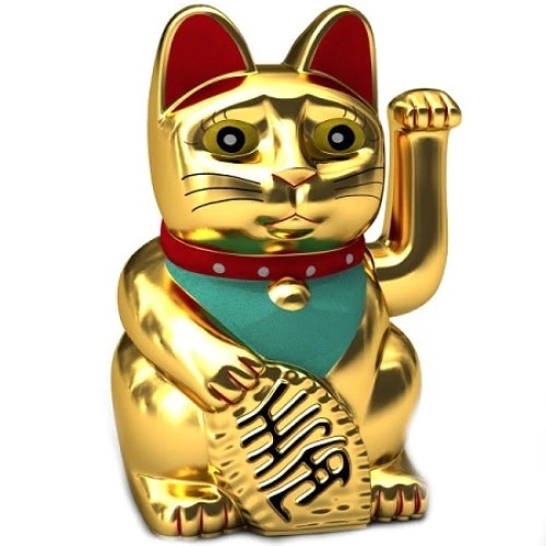 Pisica norocoasa aurie Feng Shui, simbol de noroc si prosperitate, 16 ...