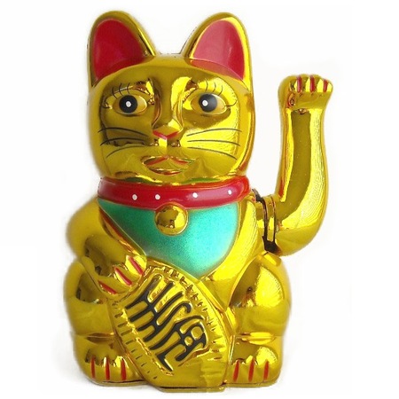 Pisica norocoasa aurie Feng Shui, simbol de noroc si prosperitate, 16 ...