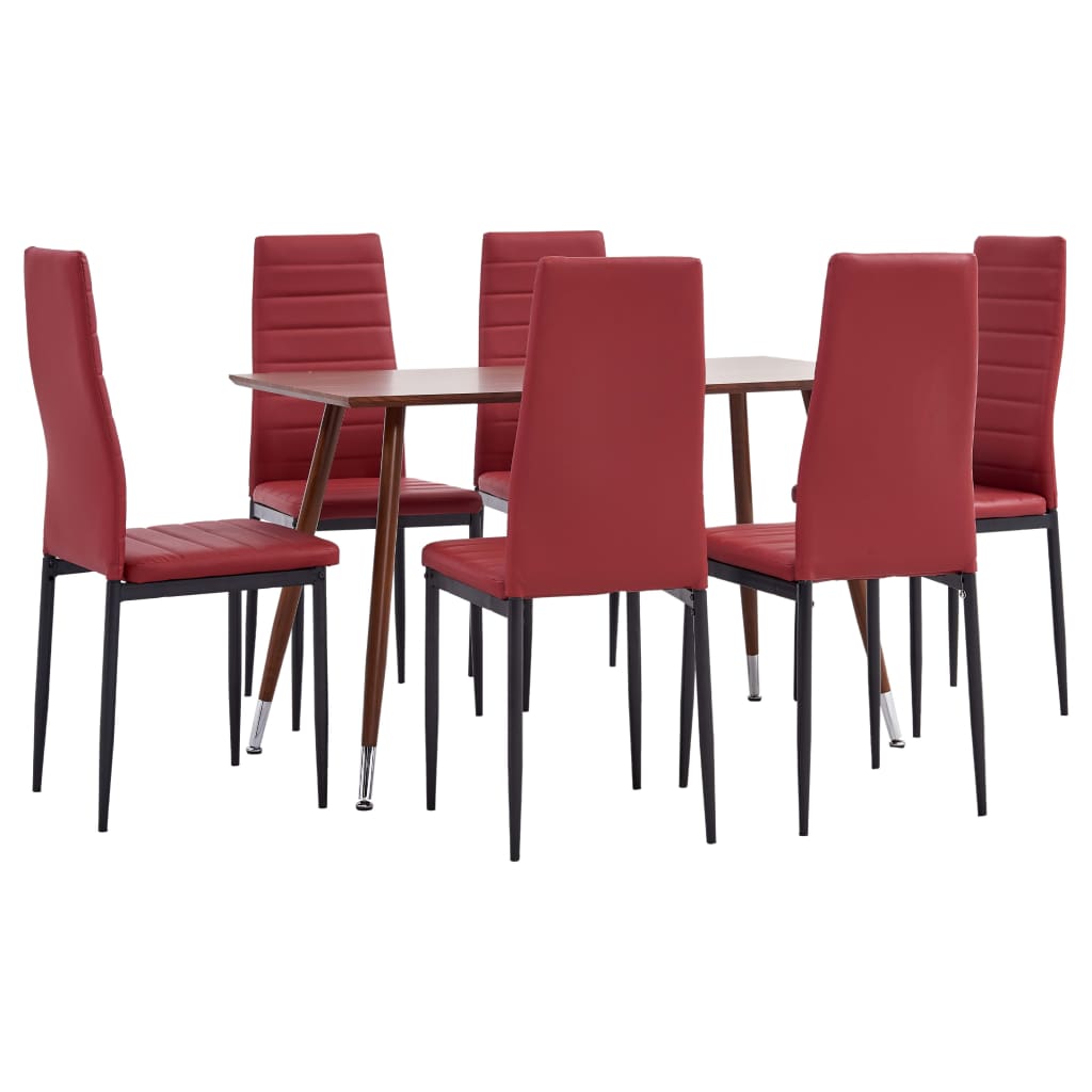 Set mobilier de bucatarie/terasa cu 7 piese cu masa blat maro vidaXL ...