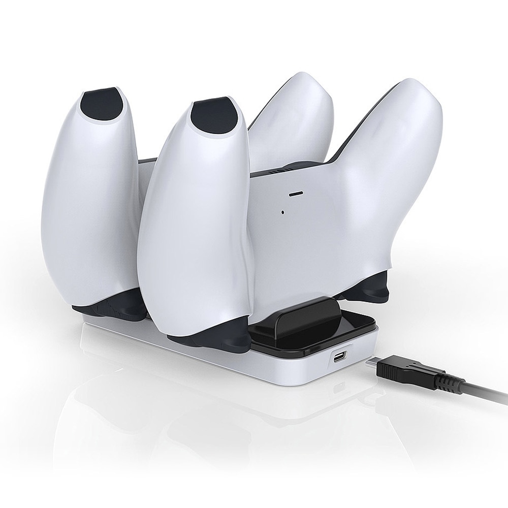 Докинг станция Dobe, Двойна, За PlayStation 5 контролер, USB тип C ...