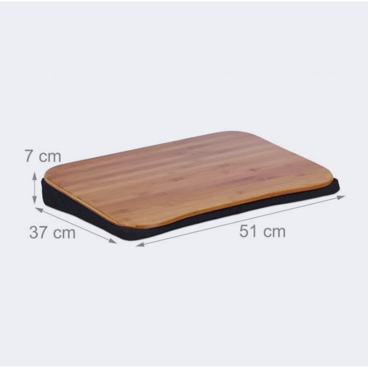Suport laptop/tableta, perna pentru genunchi cu suprafata bambus ...