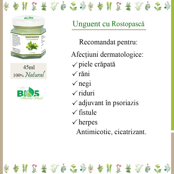Unguent cu Rostopasca, 100% natural, 45 ml - eMAG.ro