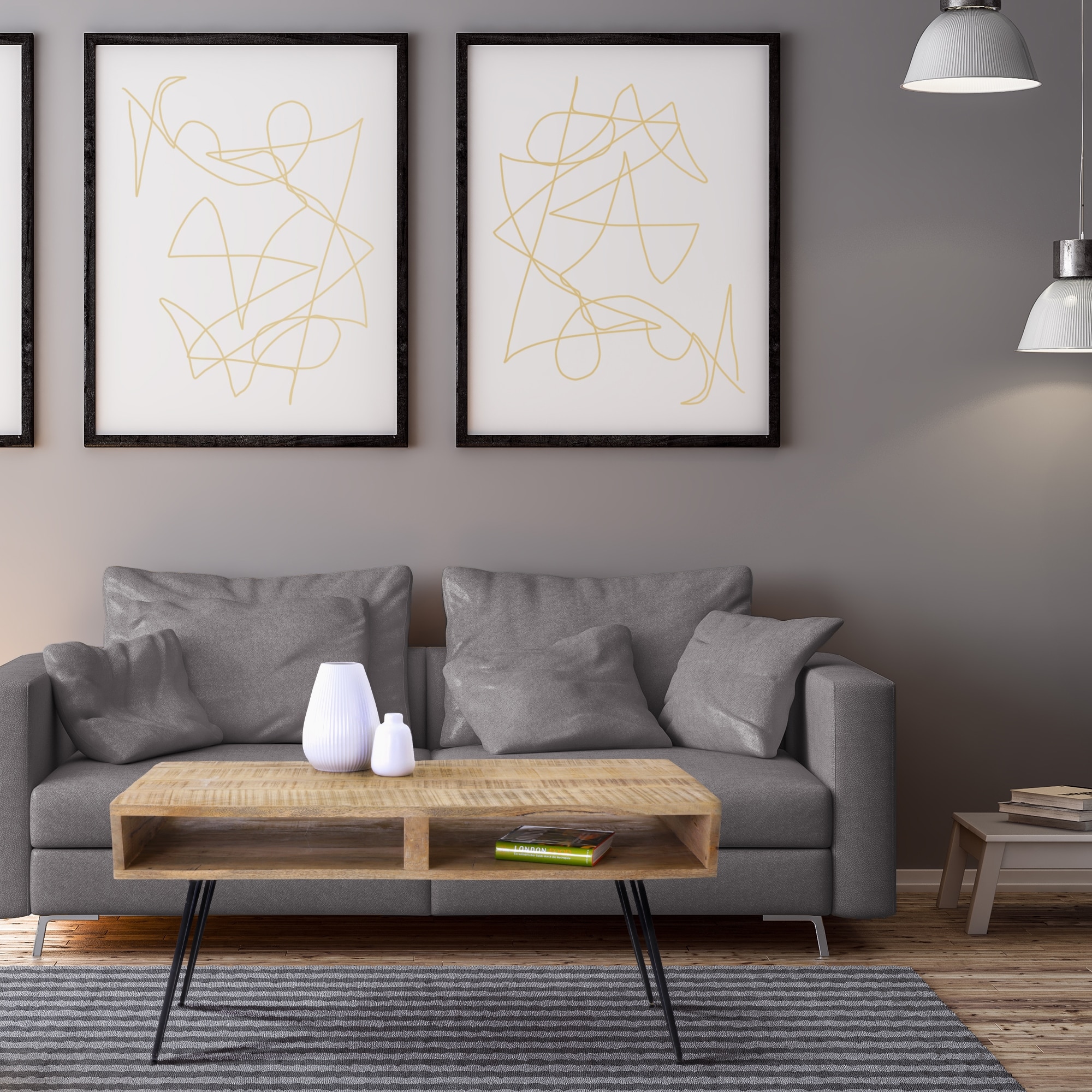 Masuta de cafea pentru living, WOMO-DESIGN, 100 x 50 x 49 cm, natur ...