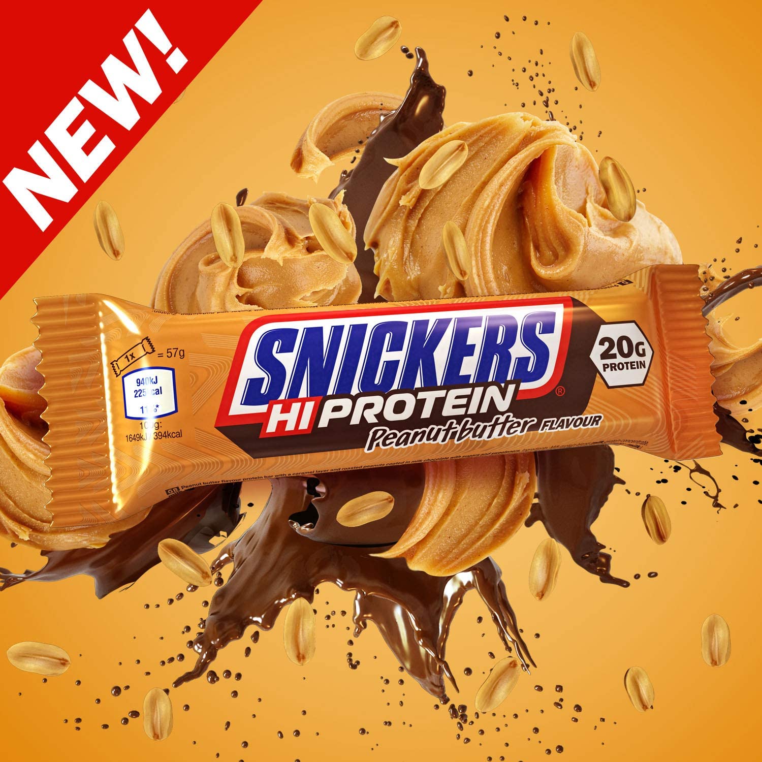 Baton proteic Snickers Hi Protein Peanut Butter 57 g - eMAG.ro