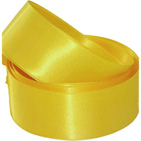 Panglica satinata, galben, latime 5 cm, 4 m - eMAG.ro