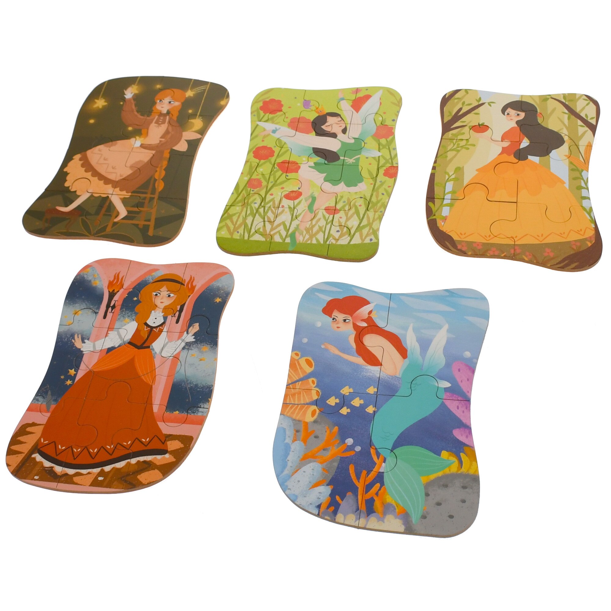 Set 5 puzzle-uri cu printese de jucarie, din carton - 3315115P - eMAG.ro