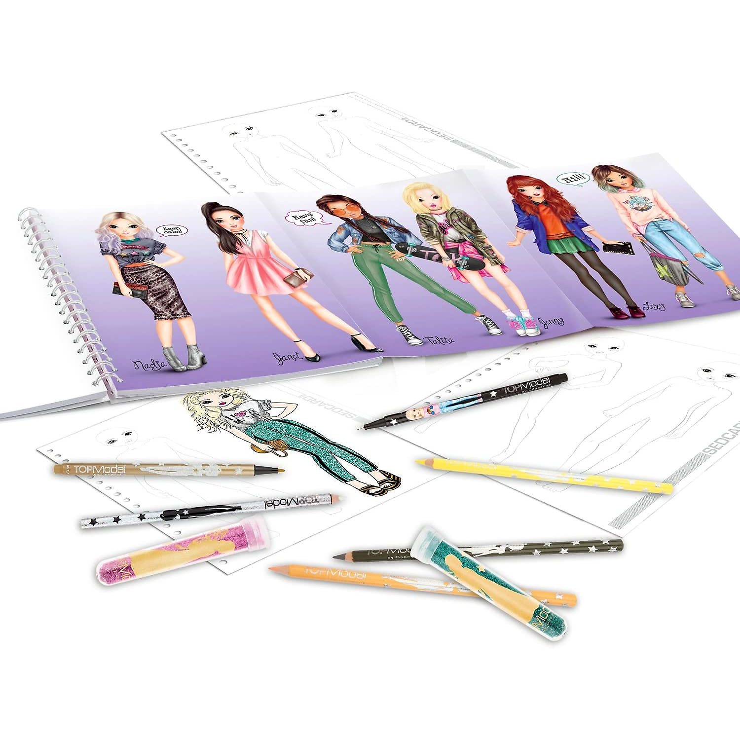 Carte de colorat Create your Top Model Nadja, Depesche - eMAG.ro