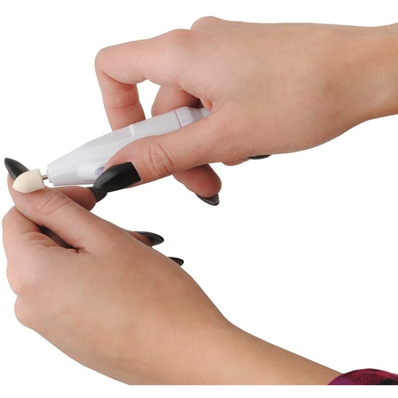 Електрическа пила за нокти Iso 4570, 4 фрези, 2 AA батерии, Бял - eMAG.bg