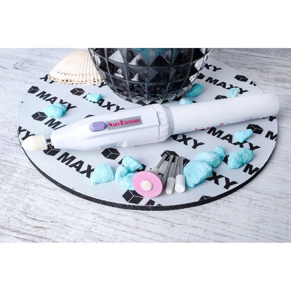 Електрическа пила за нокти Iso 4570, 4 фрези, 2 AA батерии, Бял - eMAG.bg