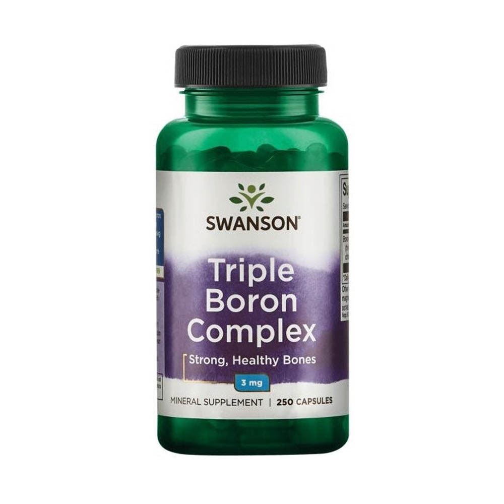 Swanson Triple Boron Complex (Bor), 3mg - 250 Capsule - eMAG.ro