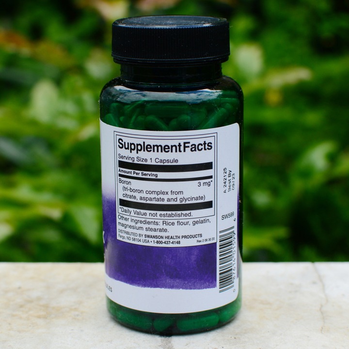 Swanson Triple Boron Complex (Bor), 3mg - 250 Capsule - eMAG.ro