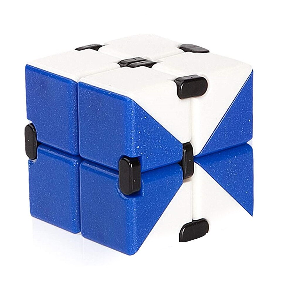 OEM Infinity Magic Cube Stresszoldó Rubik kocka, fehér-kék, 4x4x4 cm ...
