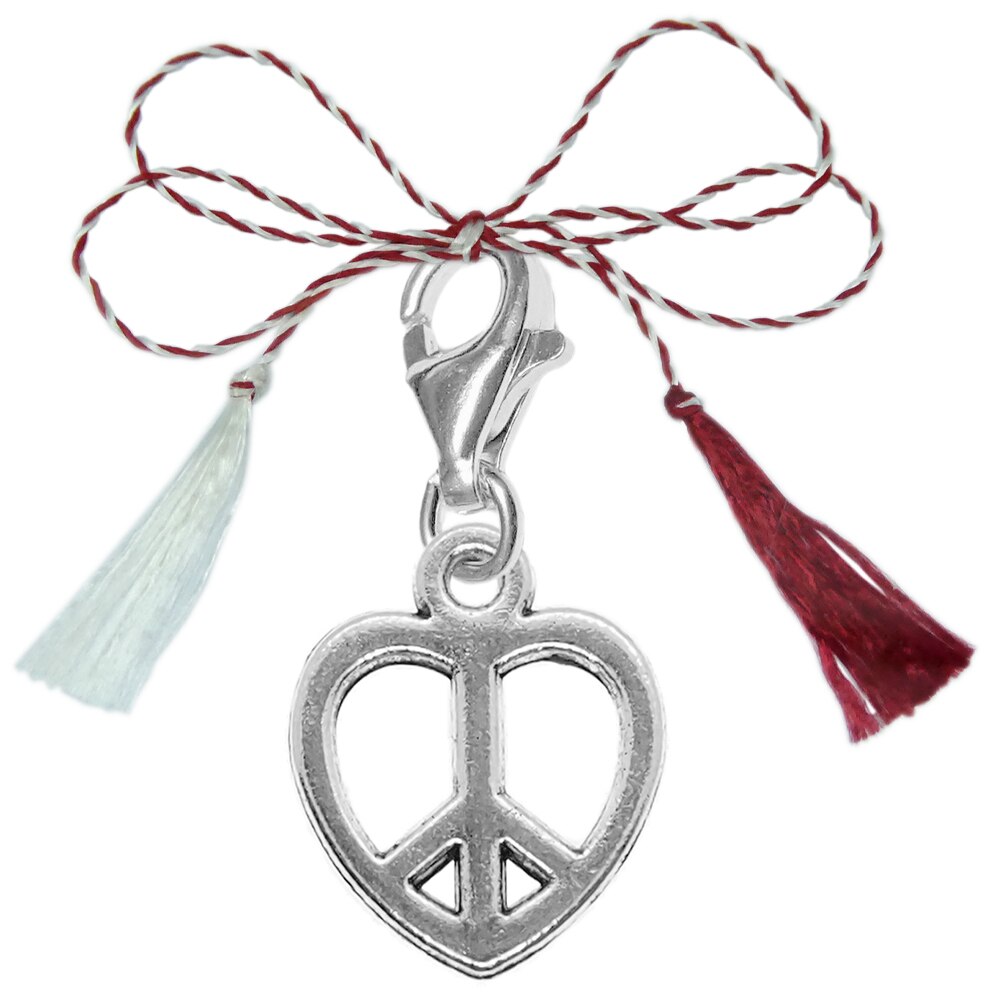 Martisor Pandantiv argint carabina Inimioara Semnul pacii 9571160 Dras ...