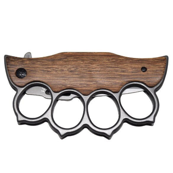 Cutit briceag tip pumnal, rozeta box cu insertii lemn, 21 cm - eMAG.ro