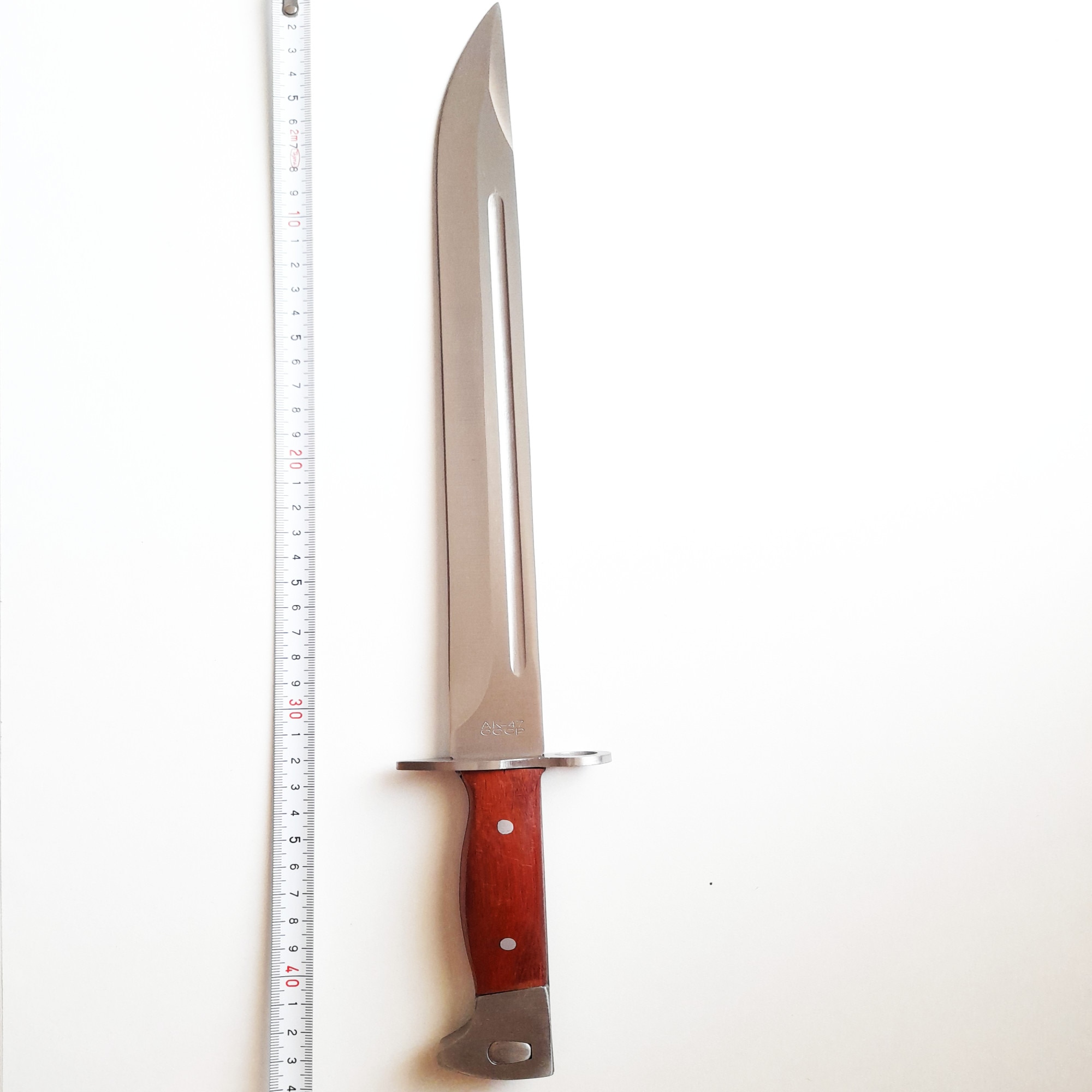 Cutit baioneta cu inscriptia AK-47 CCCP, 43 cm + teaca maro - eMAG.ro