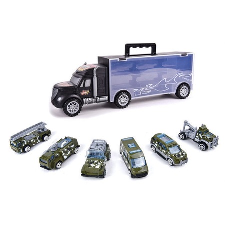 Set camion transport masini armata, 6 masini army incluse - eMAG.ro