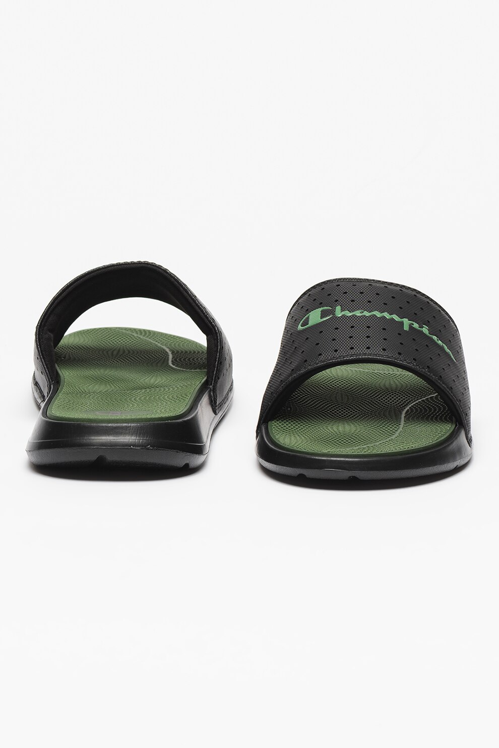 Champion, Papuci cu logo Zori, Verde marin, Negru, 40 - eMAG.ro
