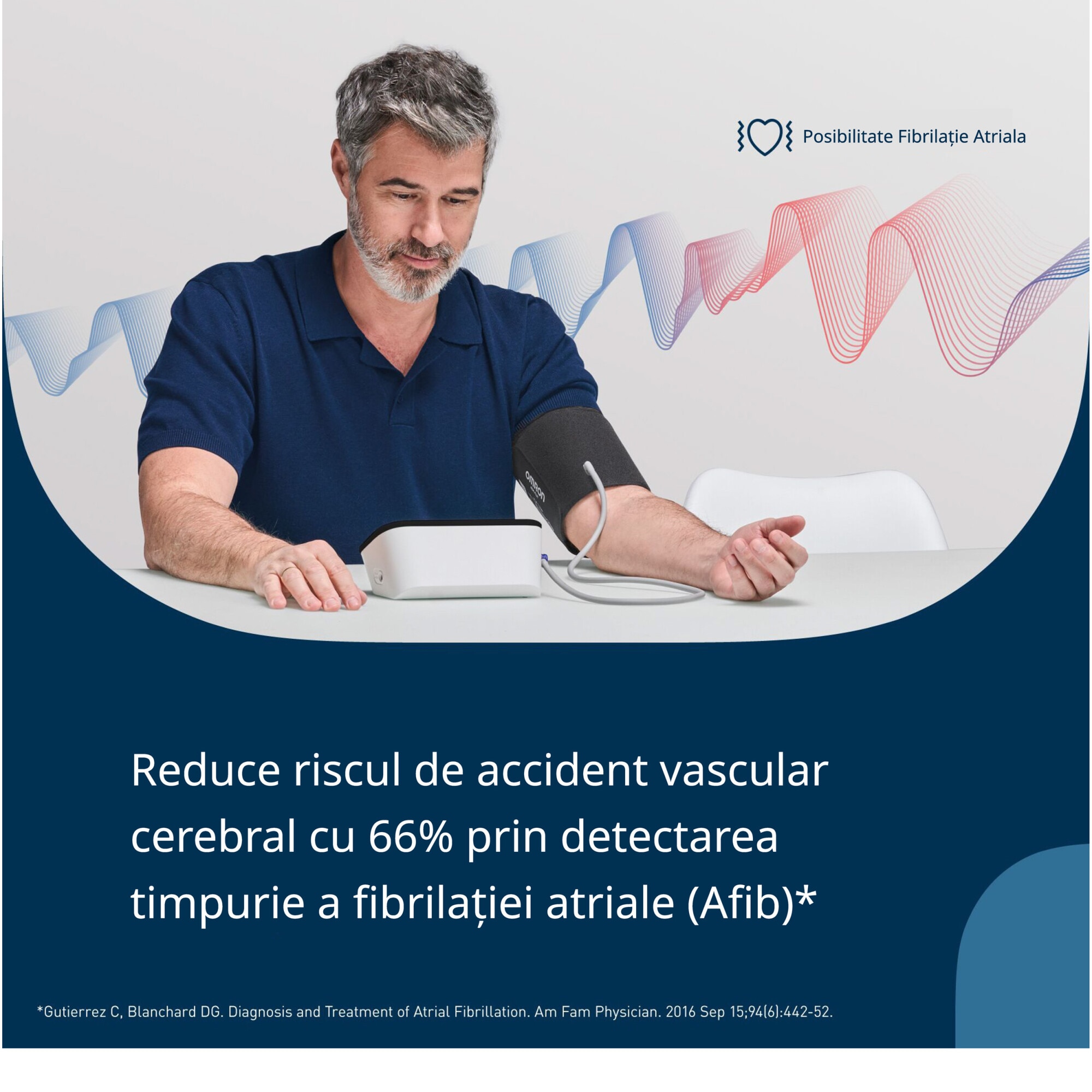 Tensiometru de brat automat OMRON M7 IT AFib, Tehnologie Intellisense ...