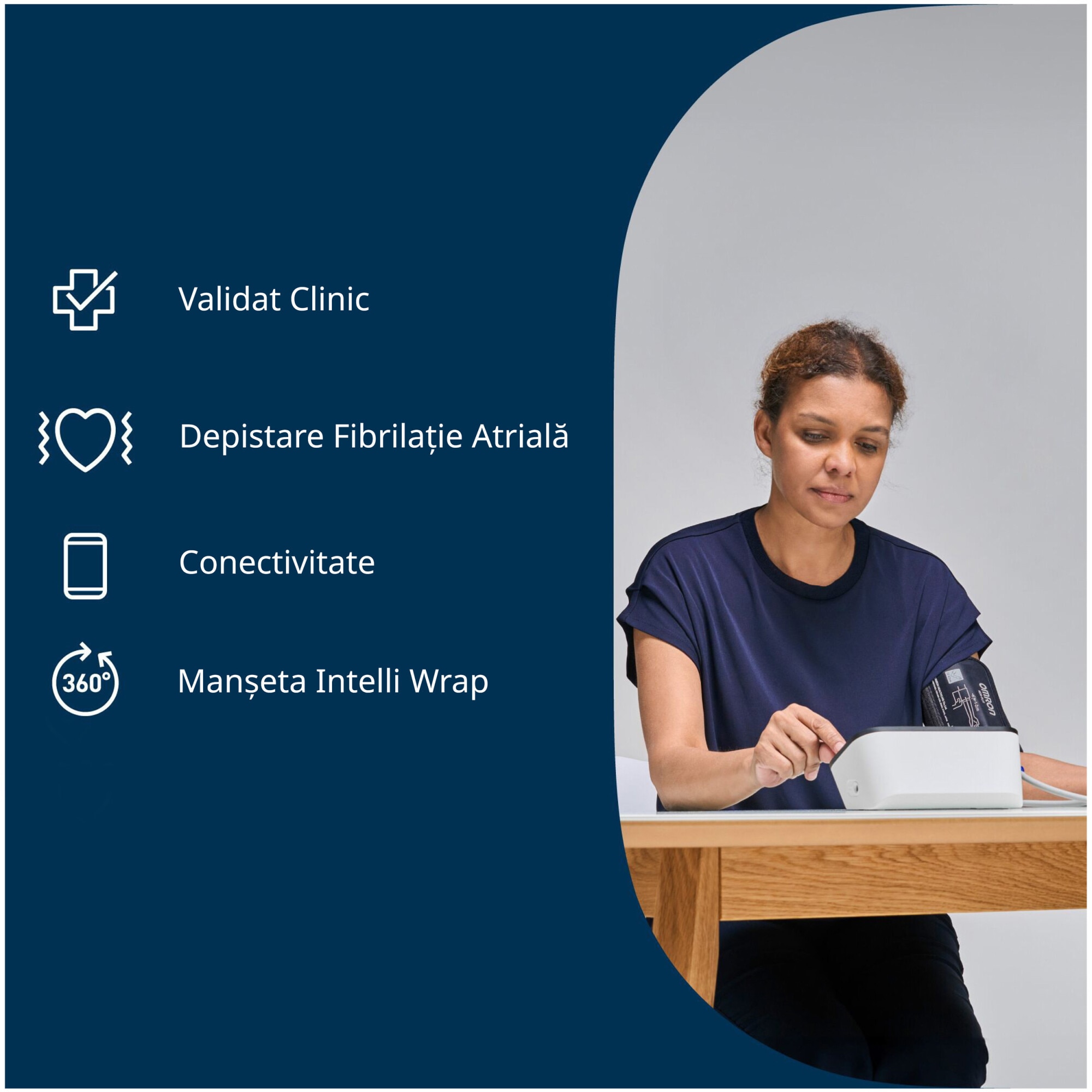Tensiometru de brat automat OMRON M7 IT AFib, Tehnologie Intellisense ...