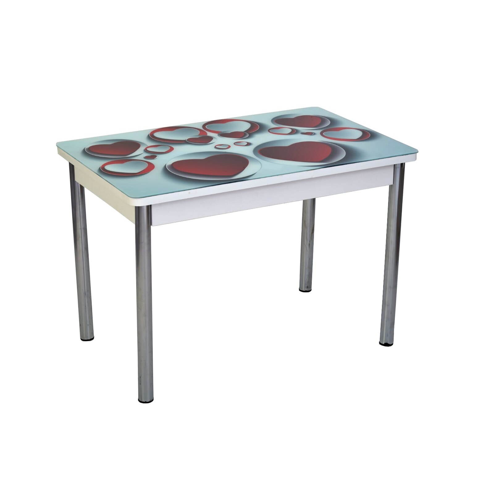 Set masa fixa Bronze 70x110 Kalp Red cu 4 scaune rosii - eMAG.ro