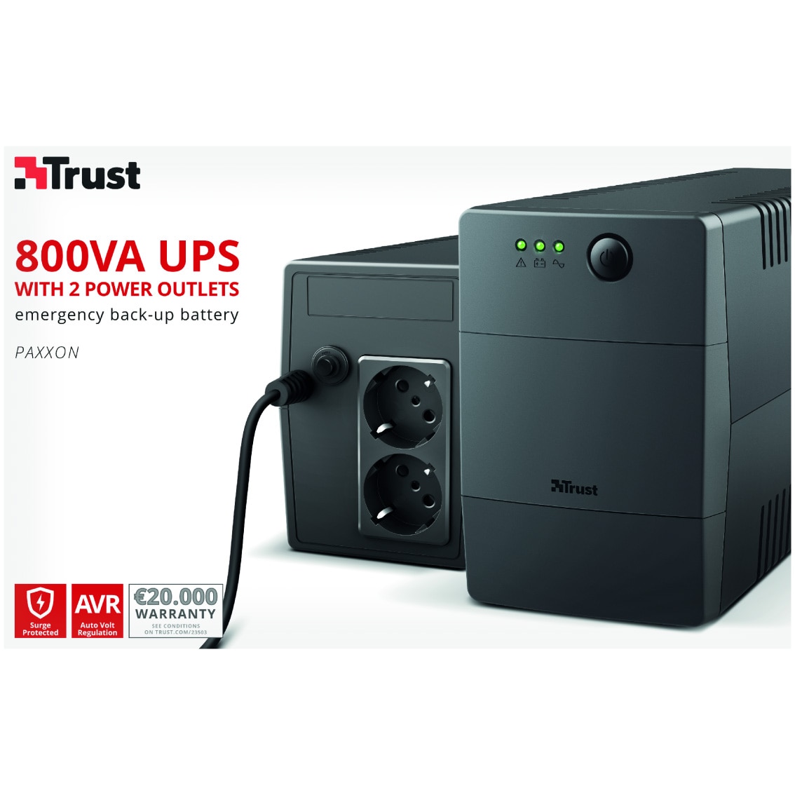 UPS Trust PAXXON 800VA - eMAG.bg