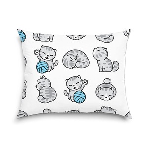 Perna decorativa pentru copii Art Kids, Pisici tigrate pe fundal roz ...