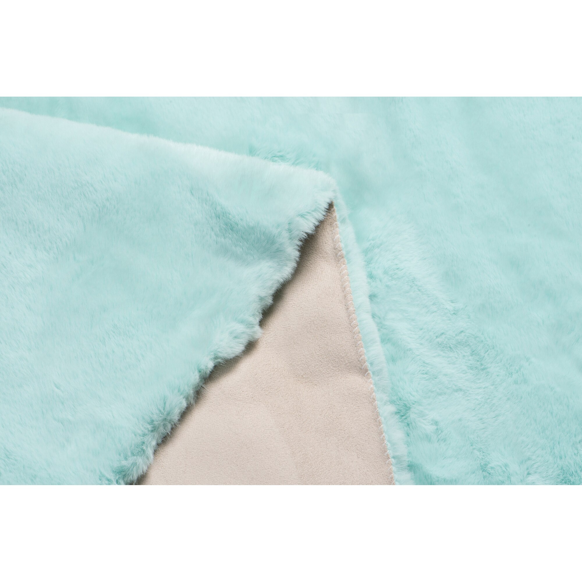 Covor Rabbit Area Rug Plush Chemex RABBIT FUR MINT verde 120x170 - eMAG.ro